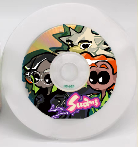 SPLATOON喷射战士潮色姐妹C-SIDE乐队同人仿三寸CD杯垫非唱片NS_虎窝淘