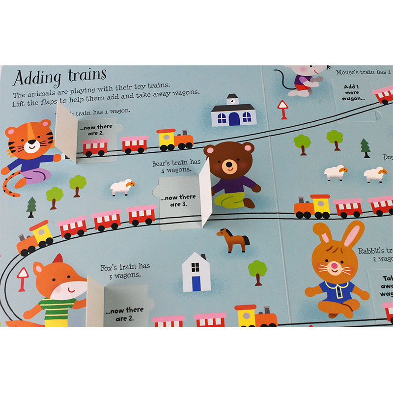 Usborne Lift-the-Flap First Maths儿童数学启蒙认知英语翻翻书尤斯伯恩英文原版进口图书认识数字_虎窝淘