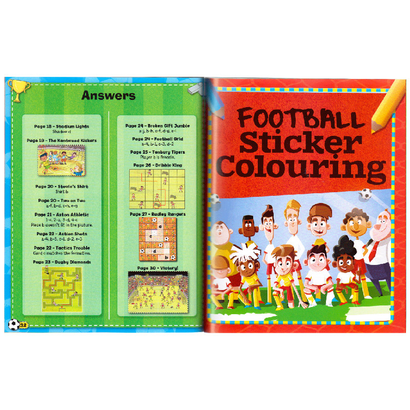 Ultimate Football Sticker and Activity Book足球主题贴纸英语活动书超大仿真场景 400张贴纸儿童益智 ...