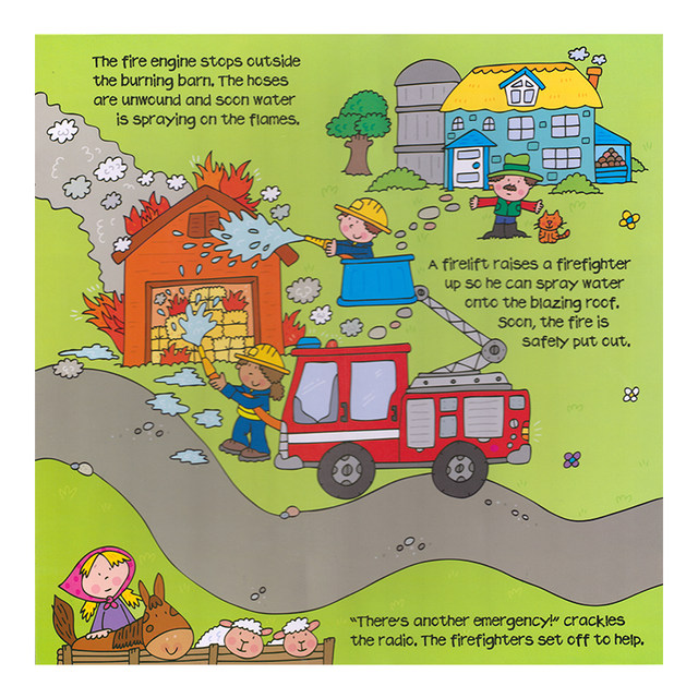 Convertible Fire Engine Transformed Adventure Vehicle Book Fire Truck Three-dimensional ...