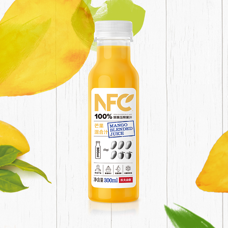 农夫山泉NFC芒果混合汁300ml*24瓶冷压榨果汁饮料多省包邮_虎窝淘