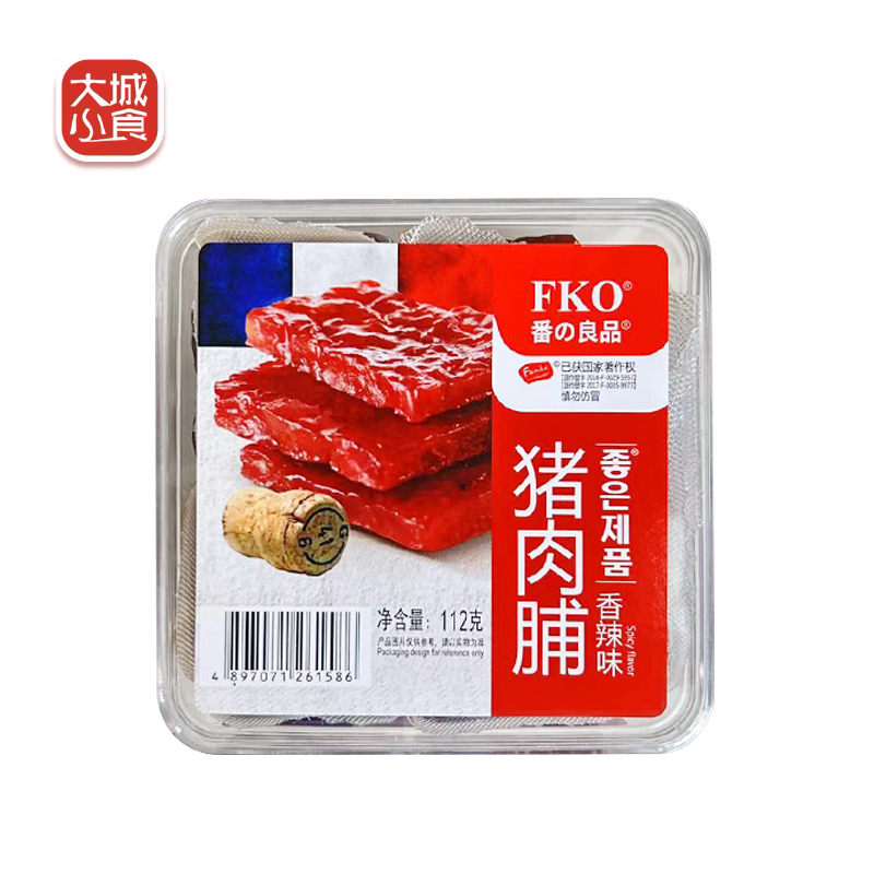 FKOivo法式猪肉脯熟食特产零食小吃肉干黑胡椒办公室休闲食品112g_虎窝淘
