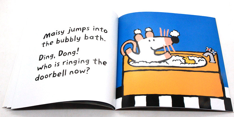 进口英文原版绘本 Maisy Takes a Bath小鼠波波洗澡幼儿童启蒙图画书生活场景体验性格行为养成亲子阅读廖彩杏推荐Lucy ...