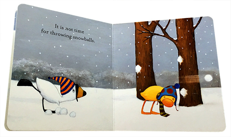 进口英文原版正版Duck And Goose It's Time for Christmas圣诞节纸板书小黄鸭与小白鹅系列名家 Tad ...