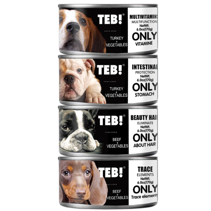 TEB!汤恩贝OD主食功能狗罐头170g*4罐进口罐头狗零食成幼犬湿粮_虎窝淘