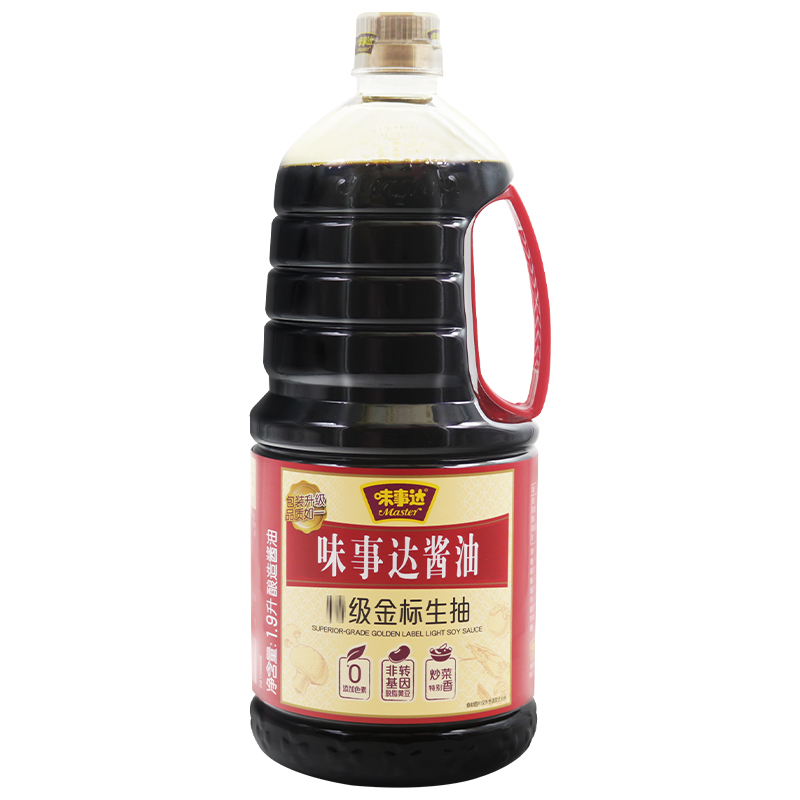味事达金标生抽1.9L桶酿造酱油非转基因黄豆调料炒菜海鲜蘸酱凉拌_虎窝淘