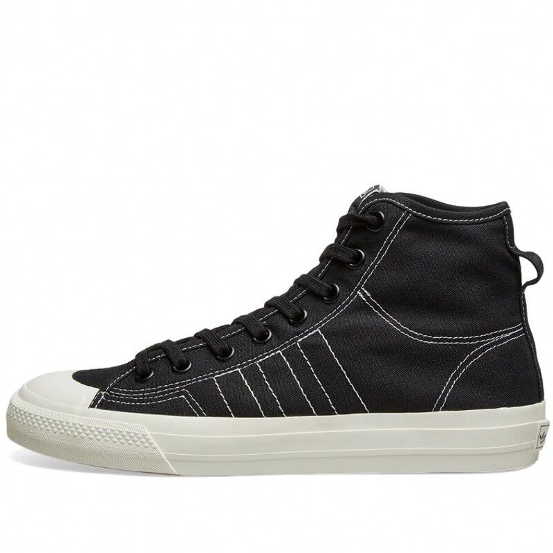 Adidas三叶草Nizza High易烊千玺同款男子高帮运动帆布鞋 F34057_虎窝淘