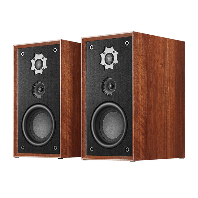 Pipe sounder three-way 6.5-inch bass HIFI wooden passive bookshelf ...