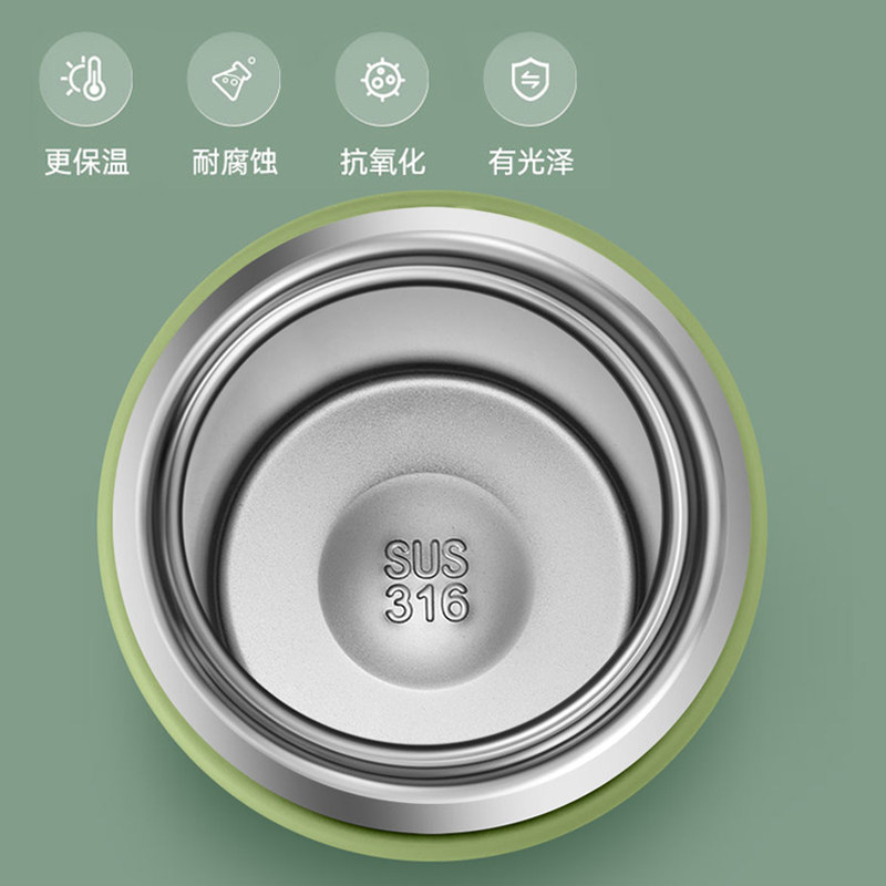 金力吸管弹跳保温杯316不锈钢简约ins高颜值学生儿童文艺可爱杯子_虎窝淘