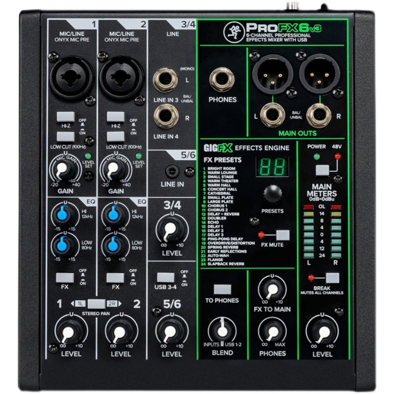 RunningMan美奇调音台ProFX6 10 12v3手机电脑直播专业录音声卡_虎窝淘