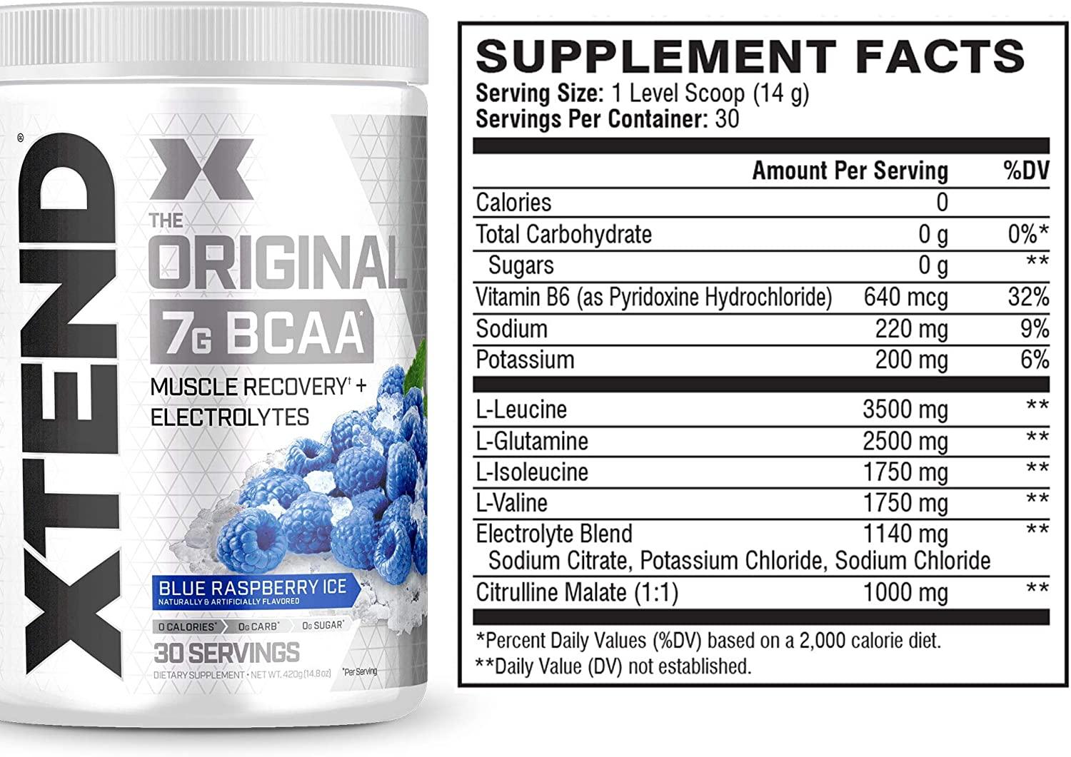 美国直邮 XTEND Original BCAA Powder含氨基酸无糖肌肉恢复饮品_虎窝淘
