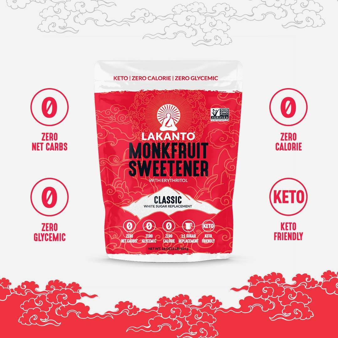 美国直邮 Lakanto Monkfruit Sweetener KETO甜味剂1:1代糖 800g_虎窝淘