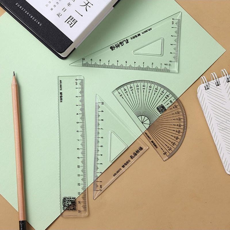 晨光尺子套装小学生直尺带波浪线尺子学生文具卡通可爱创意韩版透明波浪尺儿童小尺子多功能尺子刻名字防丢尺_虎窝淘