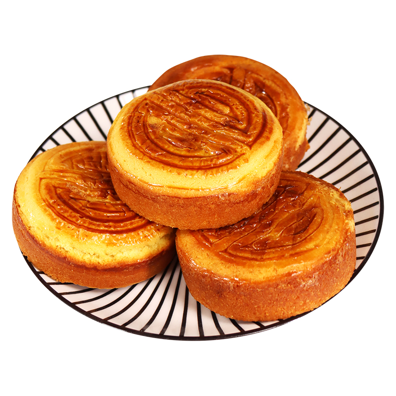 中秋晋式蛋月烧月饼五仁红豆沙枣蓉椒盐黑芝麻馅料糕点80g*20个_虎窝淘