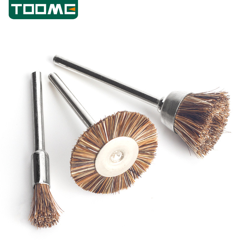 TOOME电磨头钢丝刷轮金属除锈清理抛光打磨头木根雕电磨手电钻_虎窝淘