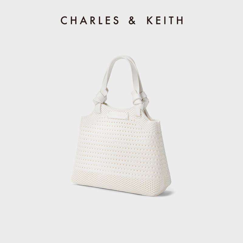 CHARLES&KEITH23夏季新款CK2-30782111时尚复古编织柔软托特包女_虎窝淘