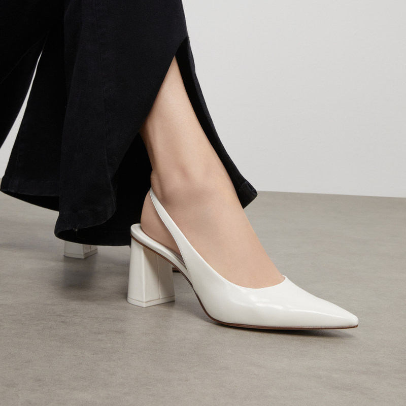 CHARLES&KEITH23夏季新款CK1-60361462简约纯色尖头高跟凉鞋女_虎窝淘