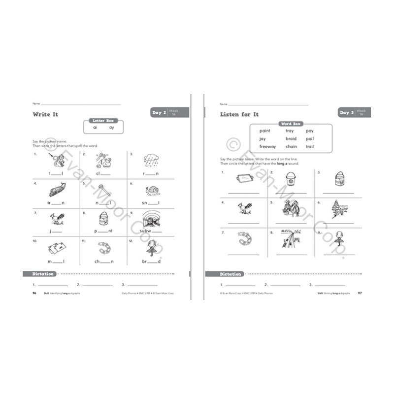 Evan-Moor Daily Phonics Grade 3 SE每日练习系列自然拼读三年级无答案作业本美国加州教辅 evanmoor_虎窝淘