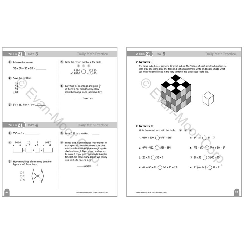 Evan Moor Daily Math Practice Grade 4 SE 