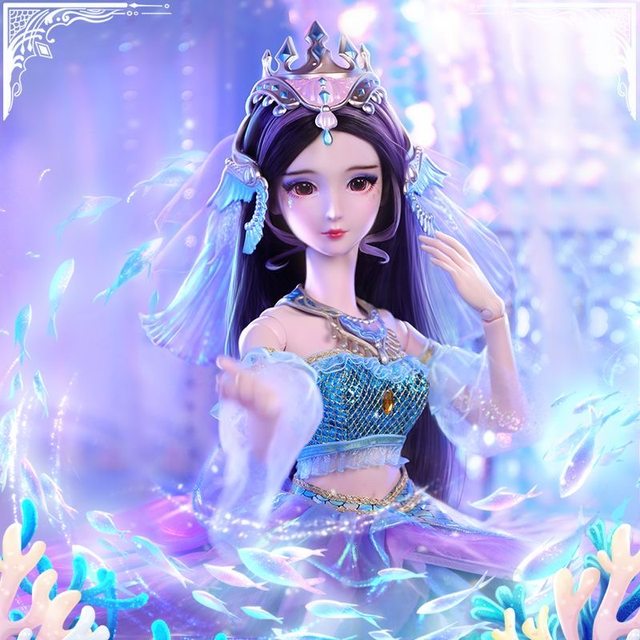 Ye Luoli Doll Love Princess Ice Princess Blue Peacock Time Princess ...