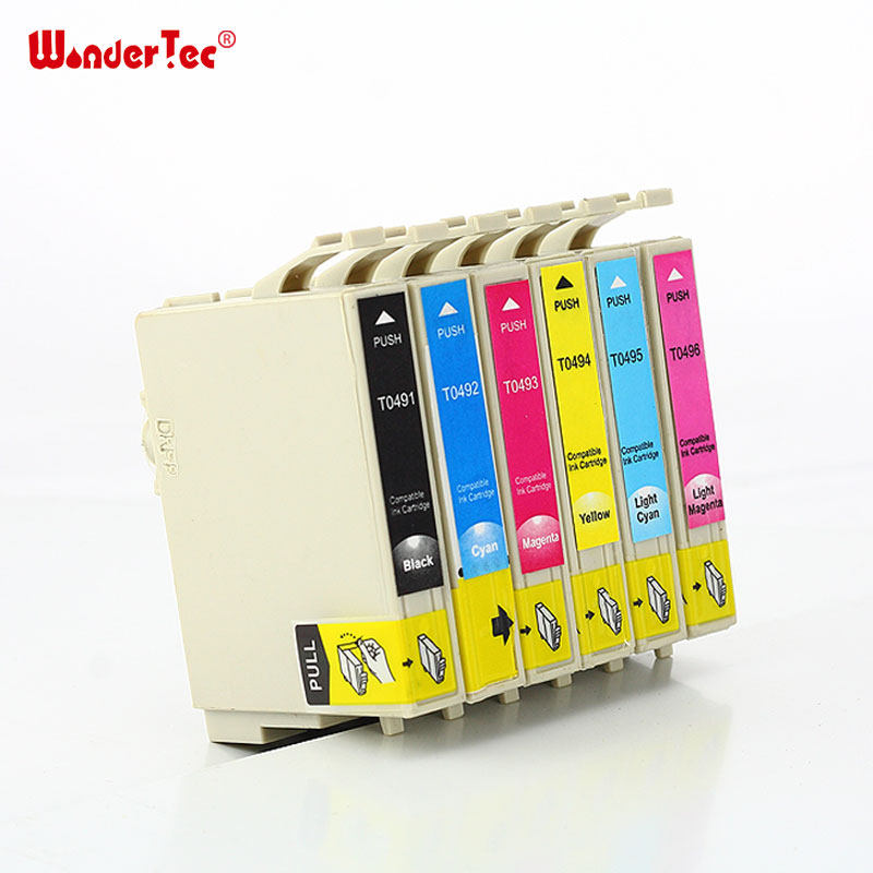 Won适用爱普生T0491墨盒EPSON R230墨盒R210 R310打印机墨盒R350 RX510 RX630打印墨盒爱普生049墨盒 6 ...