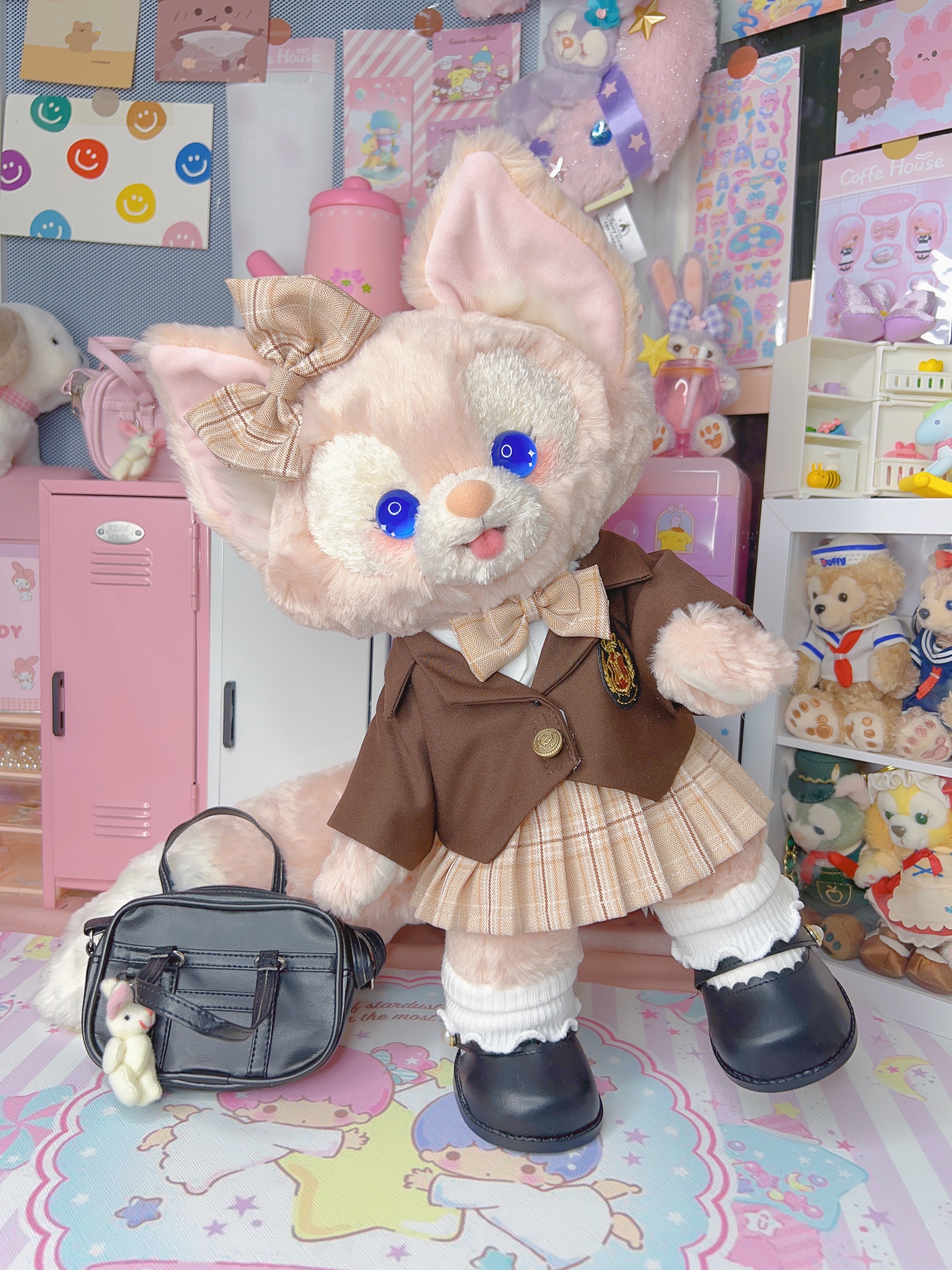 南风格子原创新款玲娜贝儿西服Linabell礼服高校JK学院风修身外套_虎窝淘