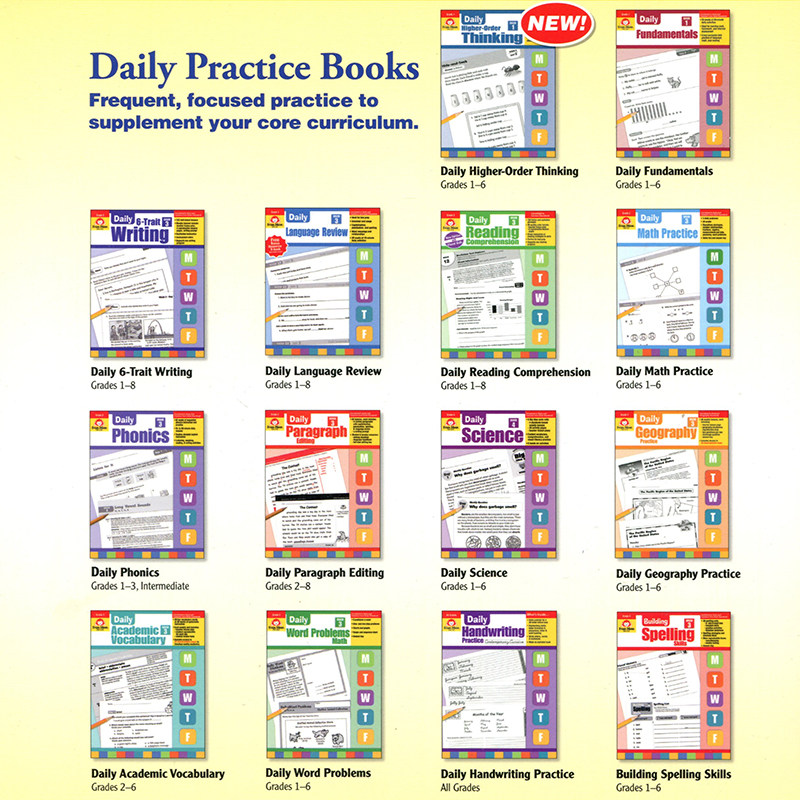 Evan-Moor Daily 6-Trait Writing Grade 1 TE每日练习系列系统写作一年级完整版美国加州教辅 ...