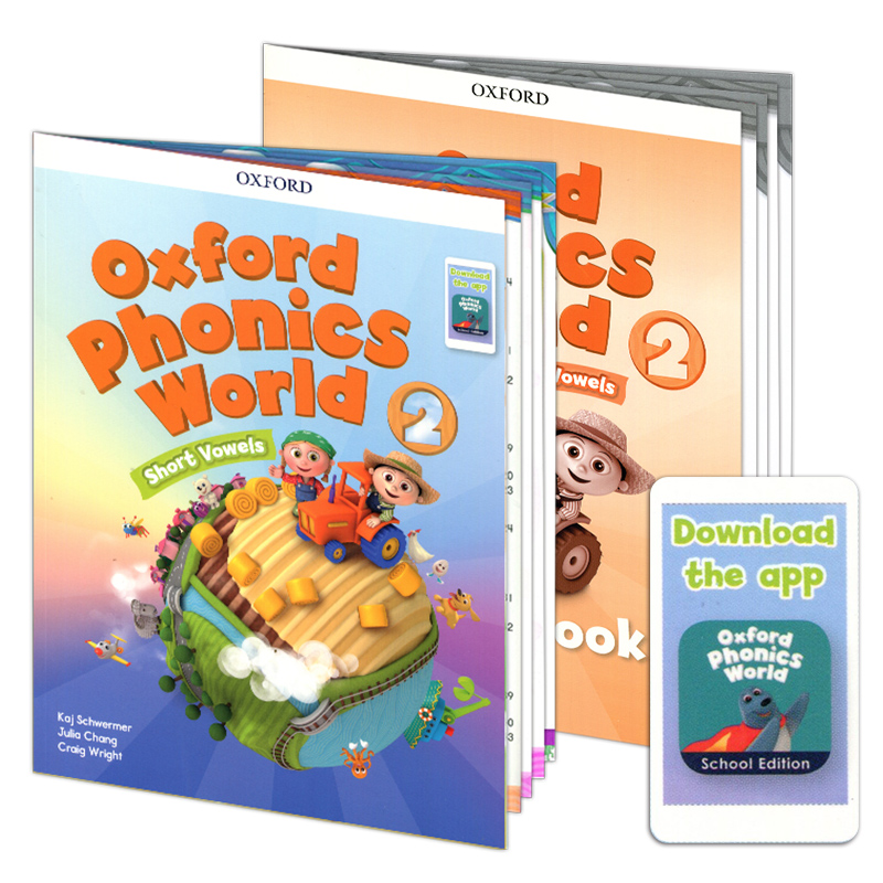 原版进口牛津新版 Oxford Phonics World 2级别含APP牛津英语拼读世界新版OPW2短元音小学二年级少儿英语自然拼读 ...