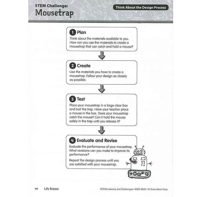 Evan-Moor STEM lessons& challenges Grade 5 STEM教育课程与挑战五年级美国加州教辅_虎窝淘