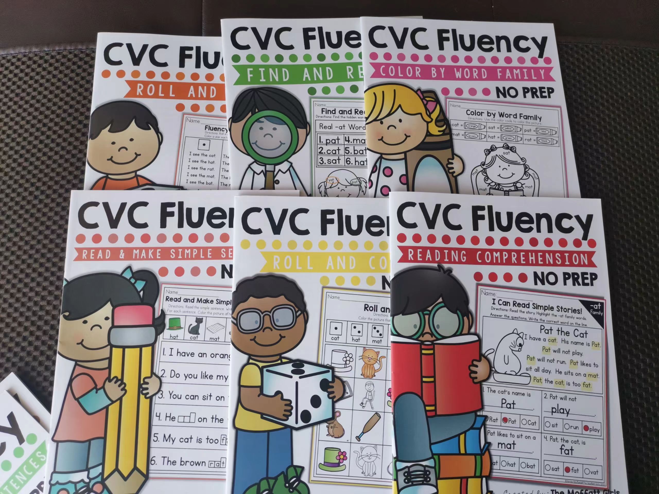 12册CVC Fluency THE BUNDLE自然拼读单词phonics词根分级练习册_虎窝淘