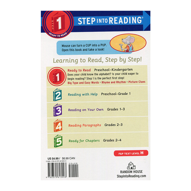 英文原版 老鼠搬单词 企鹅兰登英语分级绘本 step into read一阶Mouse Makes Word 3-8岁_虎窝淘