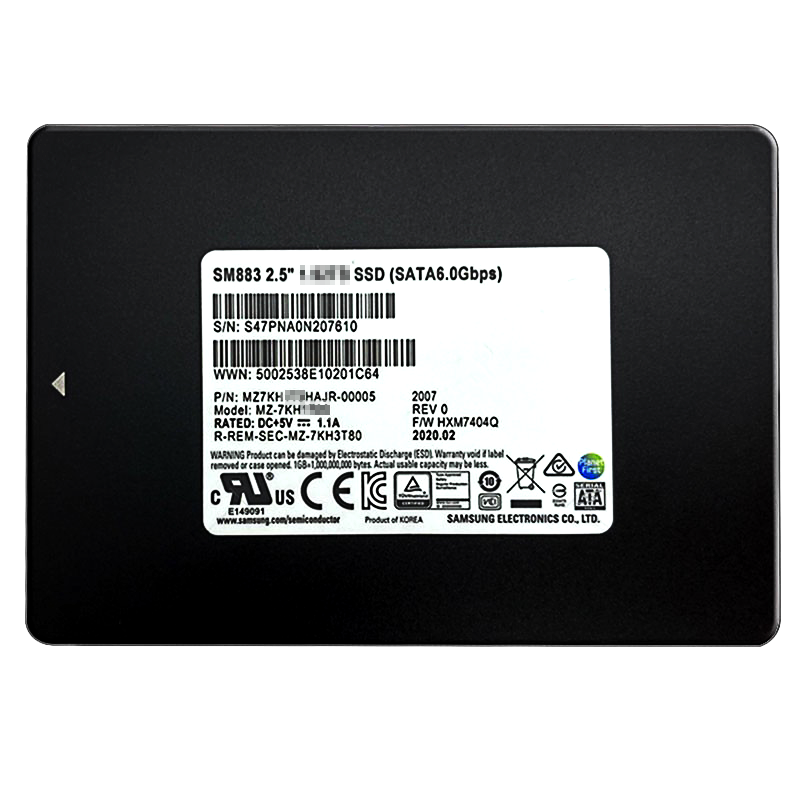 Samsung/三星 SM883 3.84T 企业级固态硬盘 SSD SATA 服务器 网吧_虎窝淘