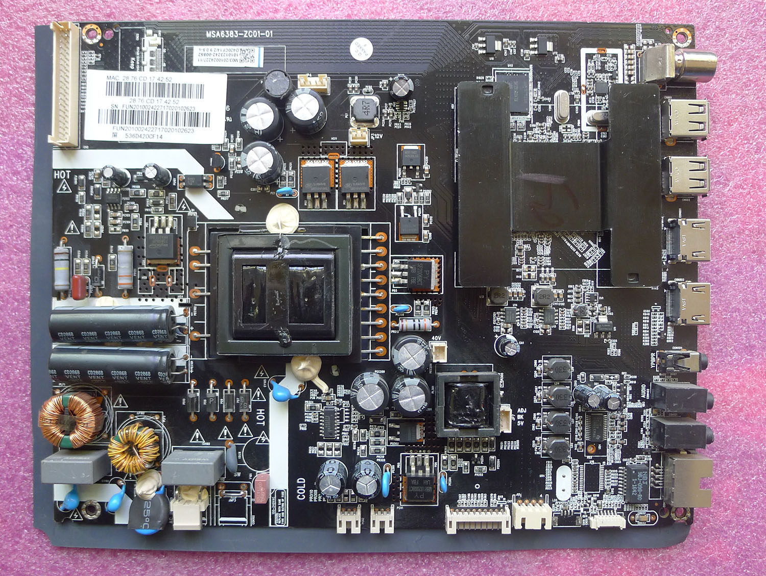 原装风行G42 G43Y FD4351A-LU海尔LE39B3500W主板MSA6383-ZC01-01_虎窝淘