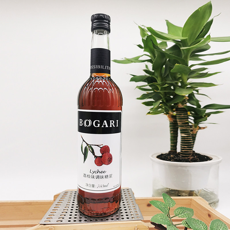 BOGARI宝珈丽荔枝风味调味糖浆果露750ml咖啡苏打水果露_虎窝淘