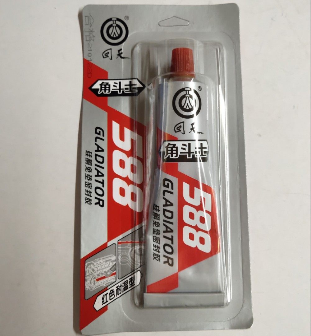新日期回天角斗士588硅酮免垫密封胶车用农机机械红色耐温型85g_虎窝淘