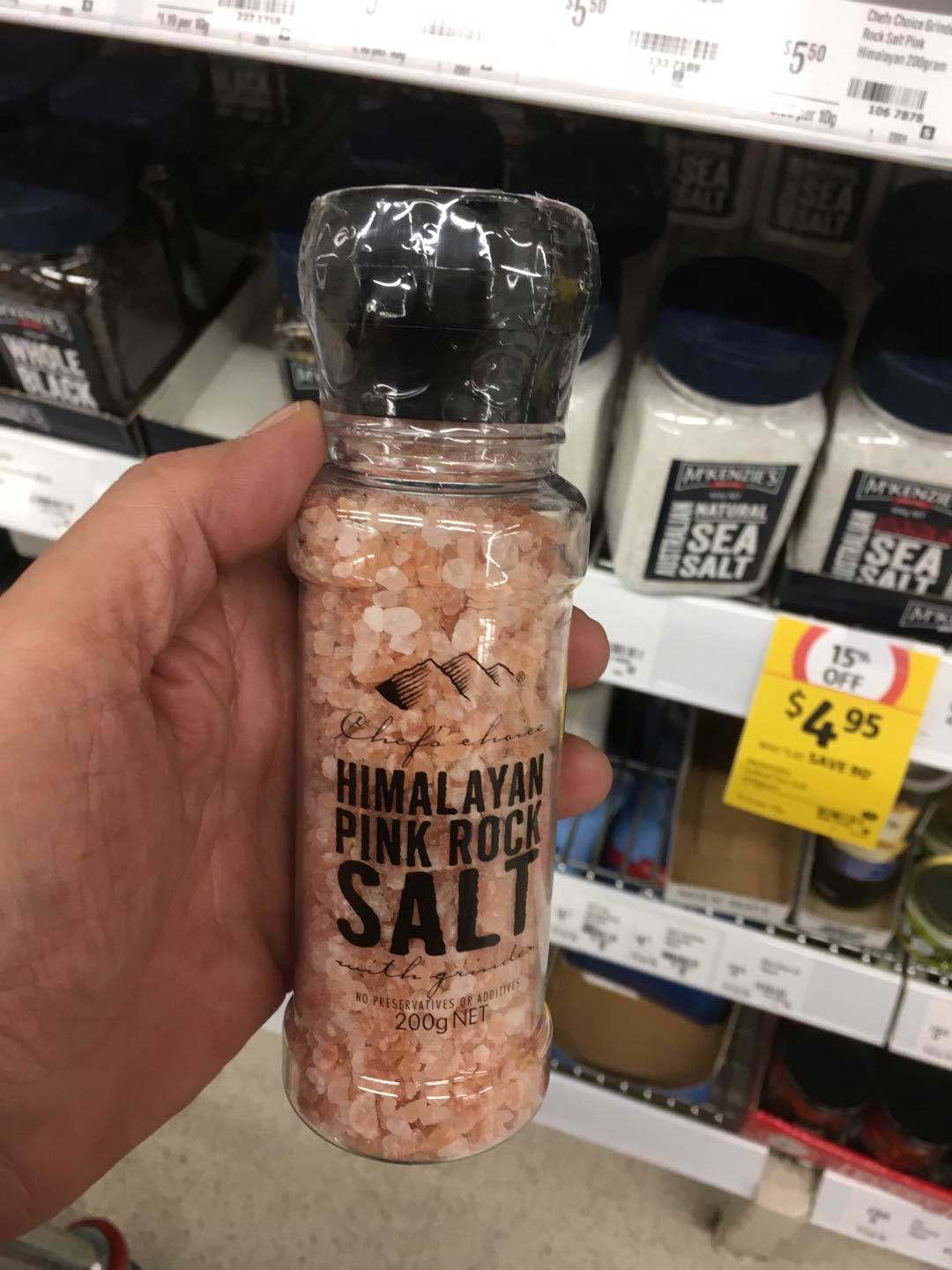 澳洲Chefs choice Himalayan pink salt有机黑胡椒研磨器Pepper瓶_虎窝淘