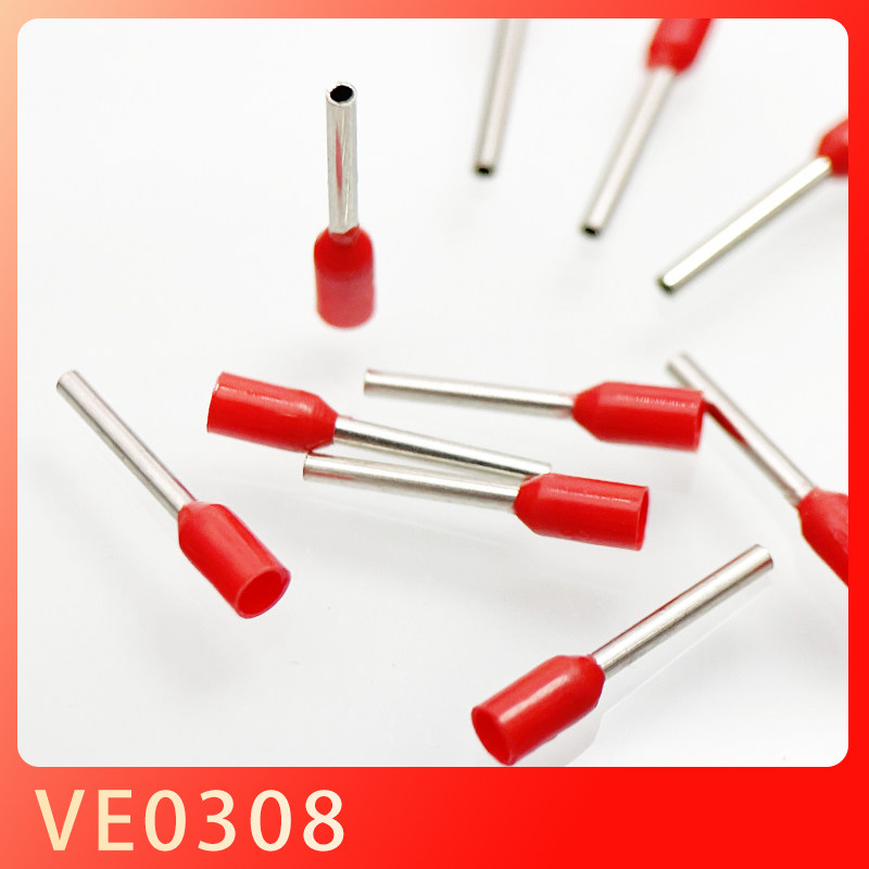 VE0308 欧式端子冷压 插针管型端子接线端子铜鼻子E0308 针型端子_虎窝淘
