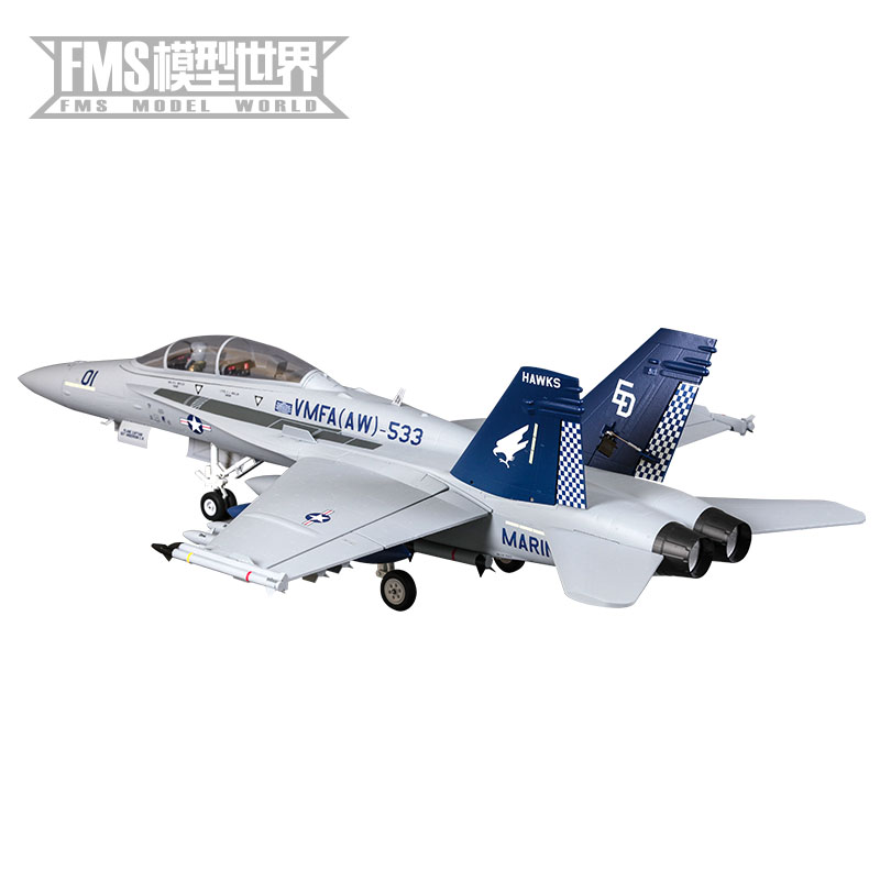 FMS新品80mm涵道F/A-18大黄蜂战斗机电动航模遥控拼装固定翼飞机_虎窝淘