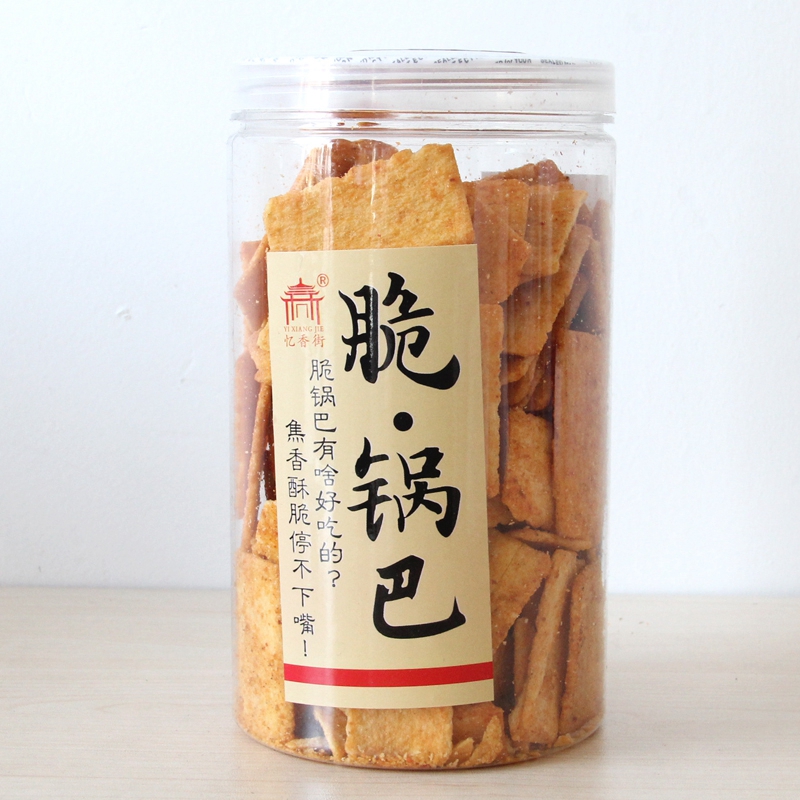 【4桶】忆香街脆锅巴240g罐装网红焦香酥脆小米锅巴休闲零食小吃_虎窝淘