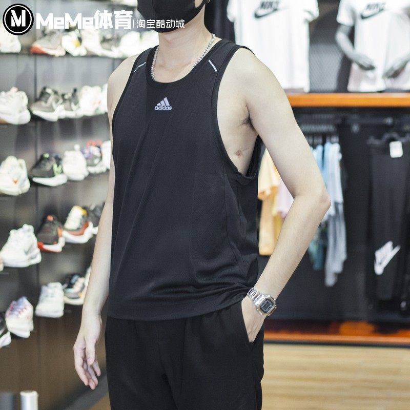 阿迪达斯背心男2022秋款训练运动跑步健身速干透气无袖T恤 HP1757_虎窝淘