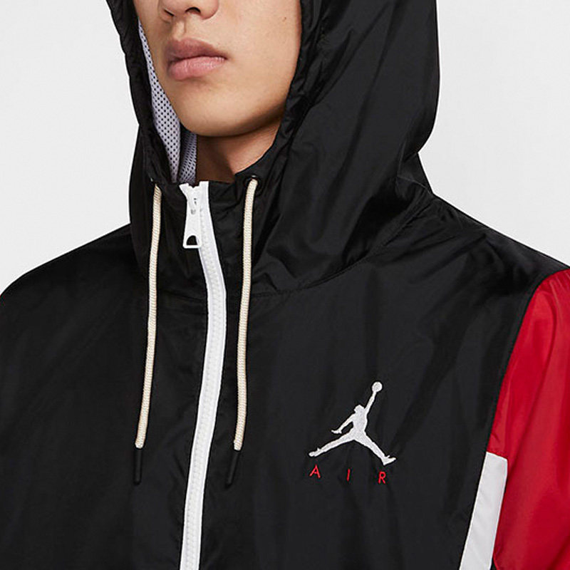 耐克AJ外套男装2021春季新款篮球运动服连帽休闲夹克潮CV2241-010_虎窝淘