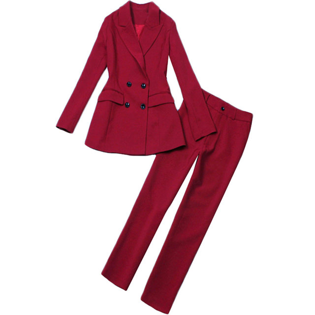 New autumn professional formal wear Angela red temperament commuter ...