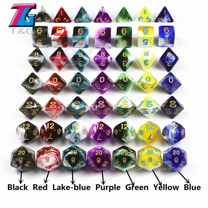多面骰子数字色子桌游跑团dnd4面/6/8/10/12/20面筛子dice龙与地_虎窝淘