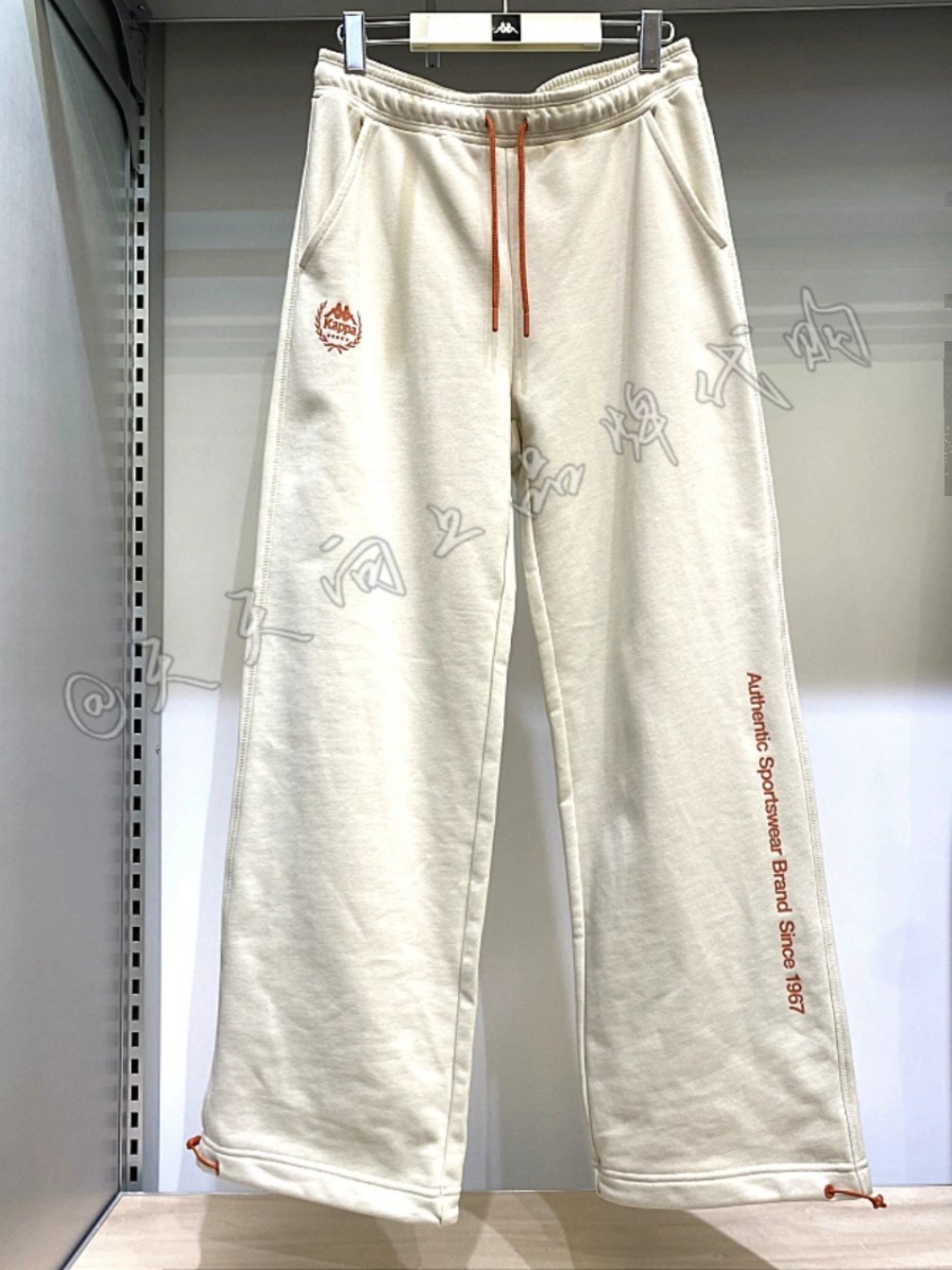 正品背靠背Kappa卡帕2024春新款女运动休闲长裤阔腿卫裤K0E22AK05_虎窝淘