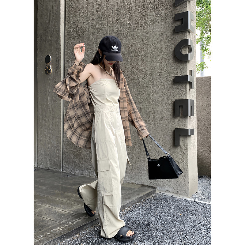 EKOOL定制轻薄防晒格子衬衫女夏季新款宽松慵懒风衬衣外套防晒衣_虎窝淘