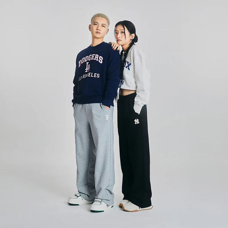 国内现货MLB男女情侣时尚休闲运动长裤卫裤宽松运动长裤