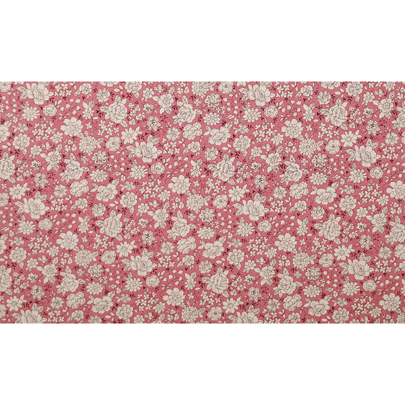 wwei 日本进口YUWA有轮棉麻布复古小花卉图案服装拼布包包DIY布料_虎窝淘