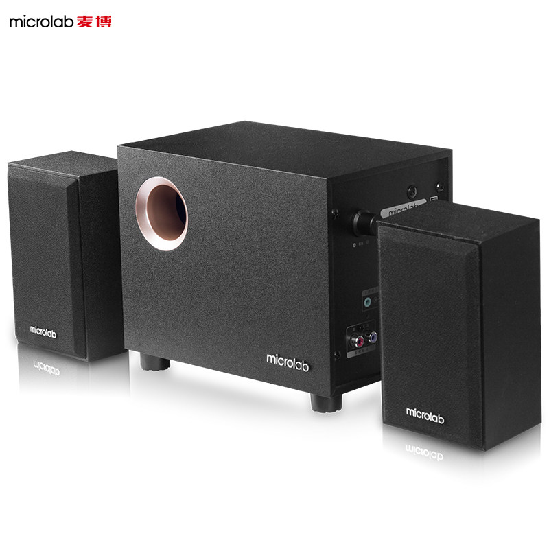 麦博microlab M101 2.1木质音箱电脑音箱笔记本低音炮黑色_虎窝淘