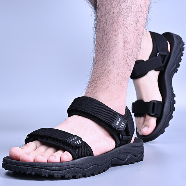Vietnam imported rubber sandals for men's casual new thick-soled beach ...