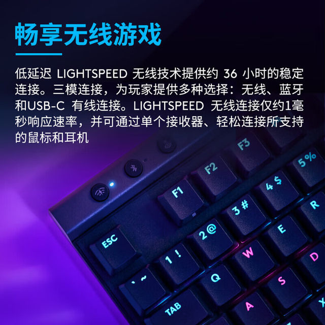 Logitech G515TKL ultra-thin wireless gaming mechanical keyboard RGB ...